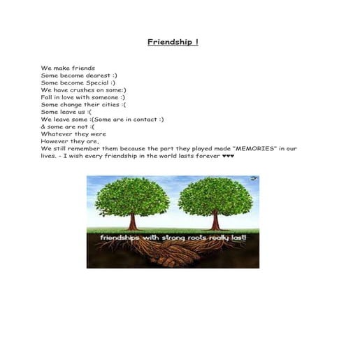 Friendship | PDF