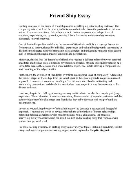 Essay On Friendship.pdf