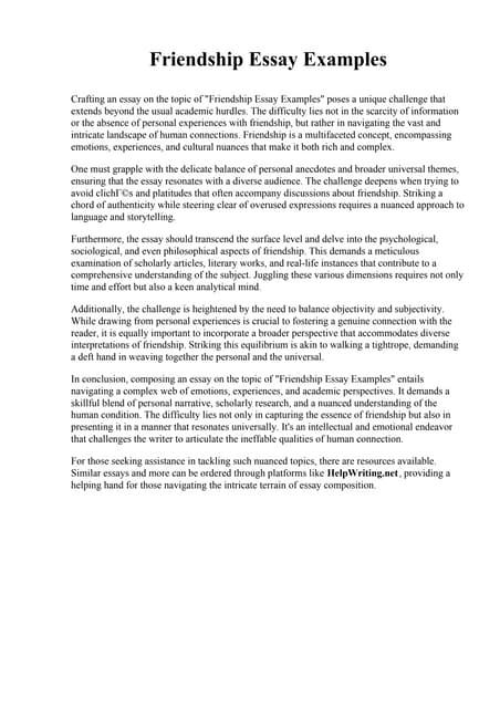 Essay On Friendship.pdf