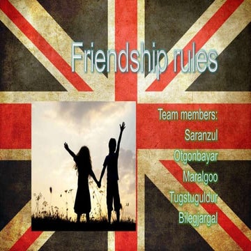 Friendship rules | PPTX