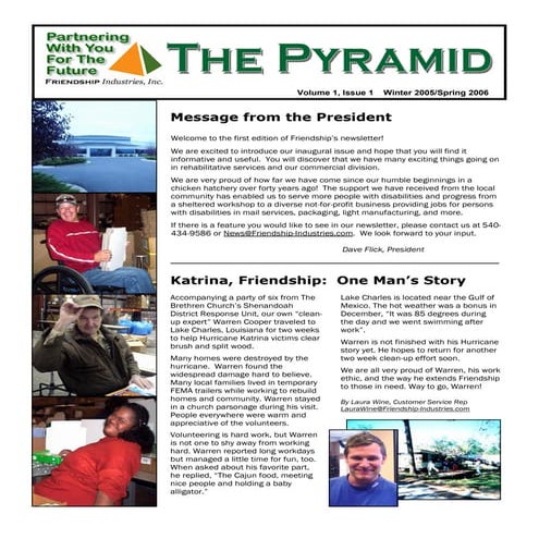 Friendship's The Pyramid Vol 1, Issue 1 | PDF