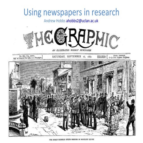 Using newspapers in historical research | PPT