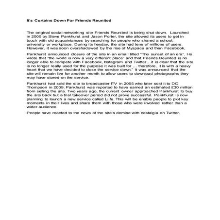 Friends reunited | DOCX