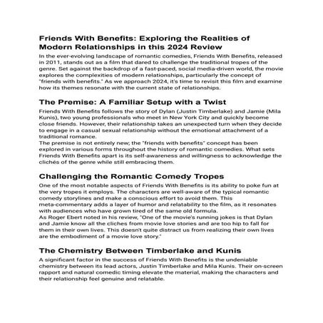 Friends With Benefits_ Exploring the Realities of Modern Relationships ...