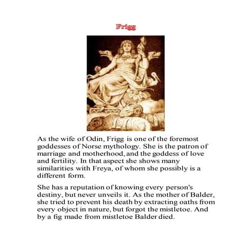 Frigg norse mythology . | DOCX