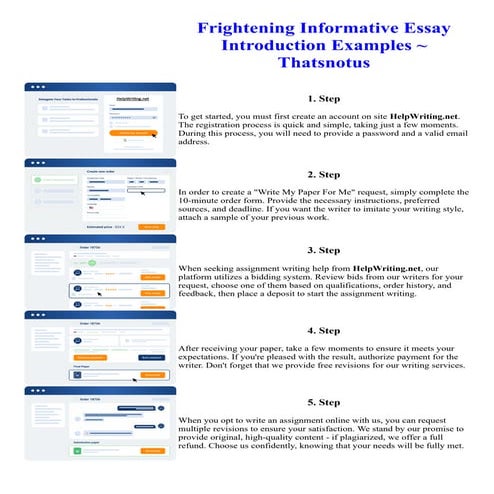 Frightening Informative Essay Introduction Examples Thatsnotus | PDF