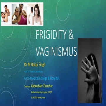 Frigidity and vaginismus | PPTX