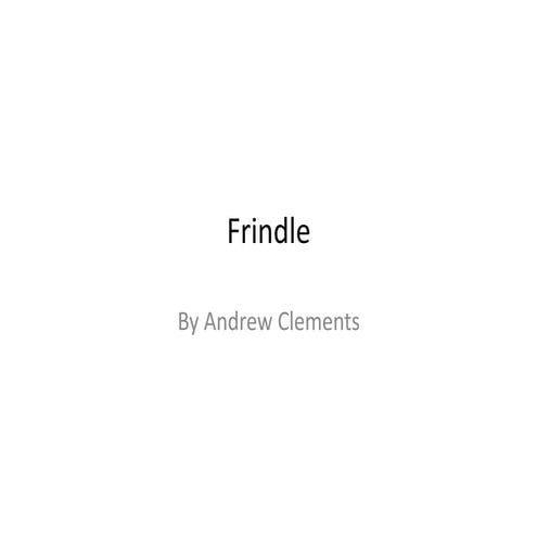 Frindle | PDF | Books and Literature