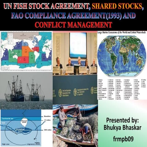 UN Fish stock Agreement, Shared fish stocks, FAO compliance agreement ...