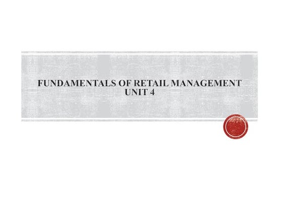 Retail Store Design and Layout | PPTX