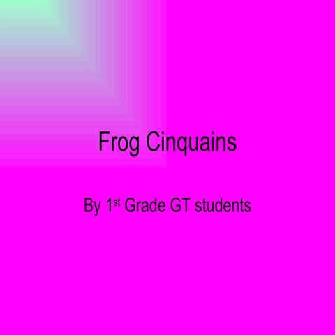 Frog cinquain | PPT | Zoos & Aquariums | Attractions