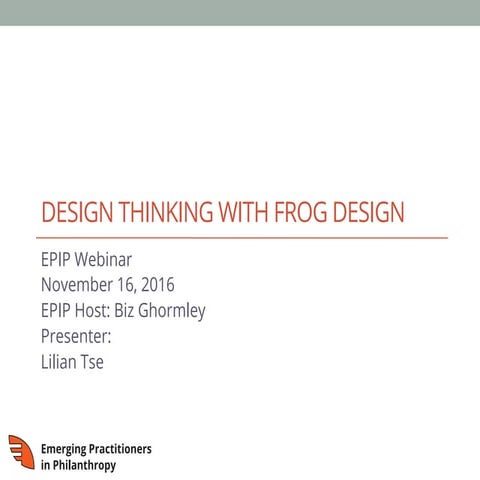 Webinar: Human Centered Design with frog | PDF