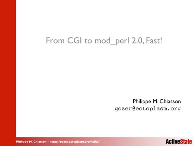 From Cgi To Modperl 20 Fast Pdf