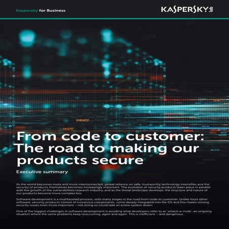From Code to Customer: How to Make Software Products Secure | PDF | Operating Systems | Computer ...