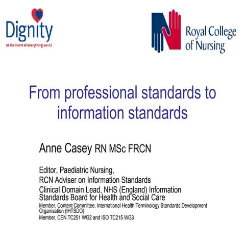From professional standards to information standards | PPT