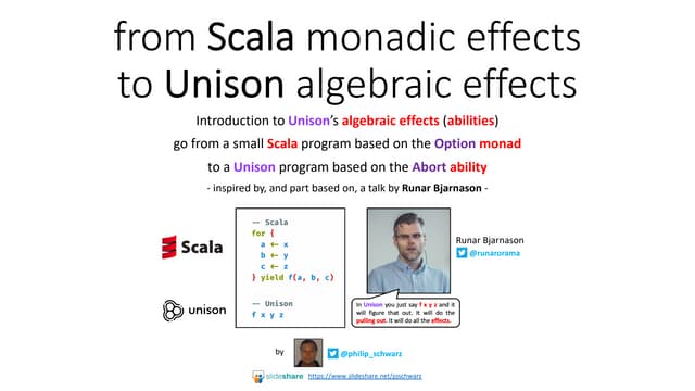 From Scala Monadic Effects to Unison Algebraic Effects | PPT From Scala Monadic Effects to Unison Algebraic Effects | PPT