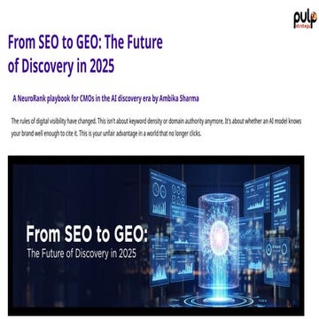 From SEO to GEO The Future of Discovery in 2025 | PPTX