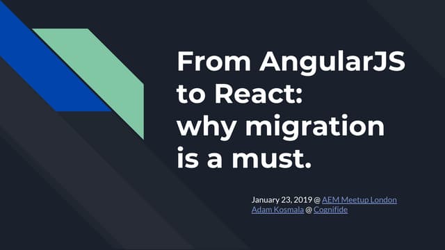 From Angularjs To React Why Migration Is A Must Ppt 3929