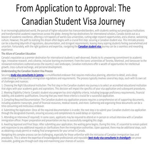 Canada Student Visa Process and processing time.pptx