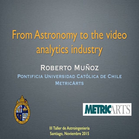 From astronomy to video analytics industry | PDF | Cameras and Camcorders | Consumer Electronics