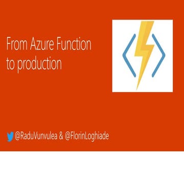 From azure function to production | PPT