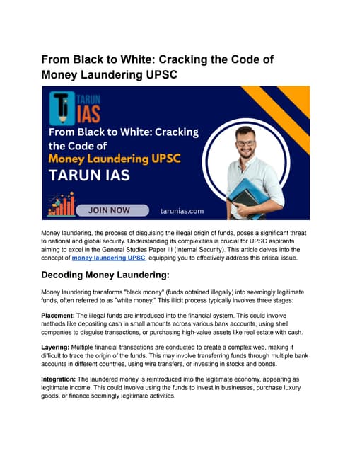 Presentation on Money Laundering in Bangladesh | PPT