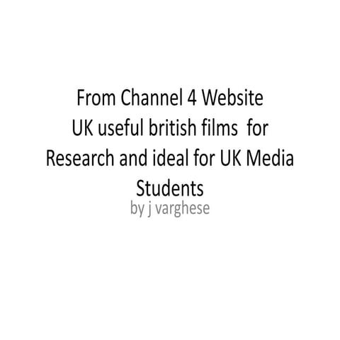 From channel 4 website | PPTX