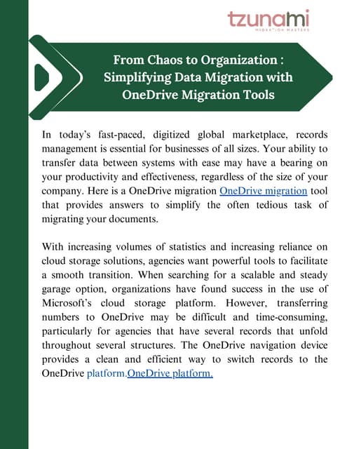 OneDrive to OneDrive Migration - MailsDaddy Software | PPT
