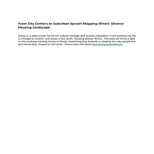 From City Centers to Suburban Sprawl Mapping Illinois.docx