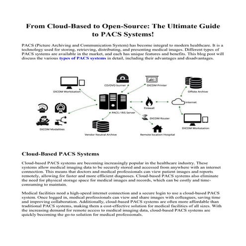 From Cloud-Based to Open-Source The Ultimate Guide to PACS Systems!.pdf | Operating Systems ...
