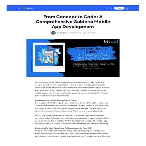 Mobile app development life cycle | PDF