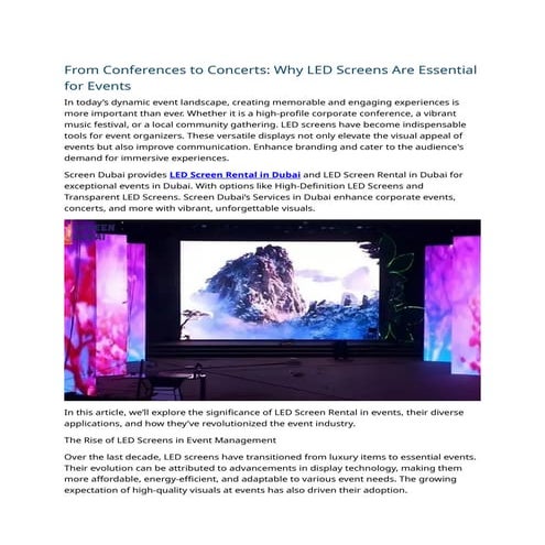 From Conferences to Concerts-Why LED Screens Are Essential for Events.docx