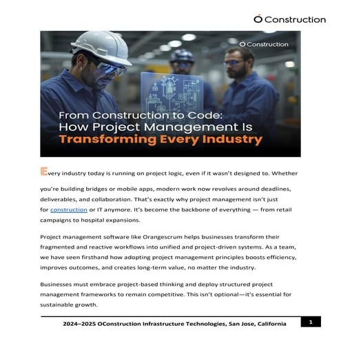 From Construction to Code: How Project Management Is Transforming Every ...