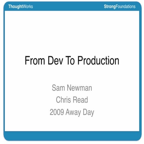From Dev To Production | PDF