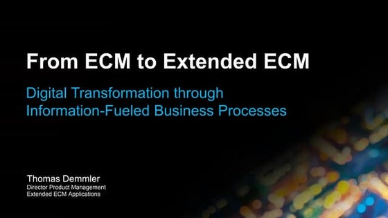 Extended ECM for Microsoft Sharepoint | PPTX | Computer Software and Applications | Computing