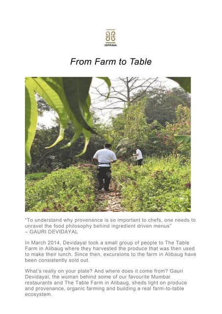 Farm to table presentation | PPT