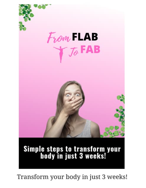 From Flab To Fab Lose Weight In Just 3 Weeks Pdf