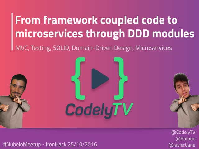 From Framework Coupled Code To Microservices Through Ddd By