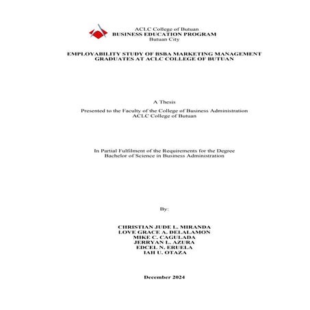 From gramarian-EMPLOYABILITY STUDY OF BSBA MARKETING MANAGEMENT ...