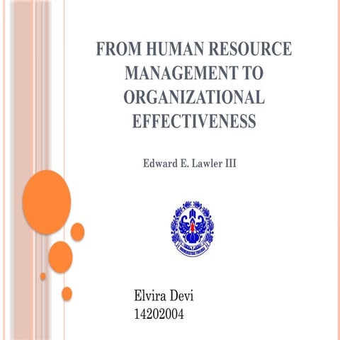 From HRM To Organizational Effectiveness Edward Lawler III.pptx