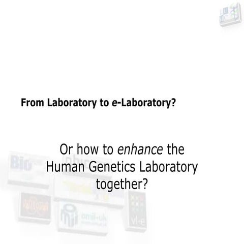 From Laboratory to e-Laboratory | PPT
