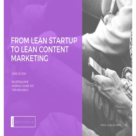 From Lean Startup to Lean Content Marketing | PPT