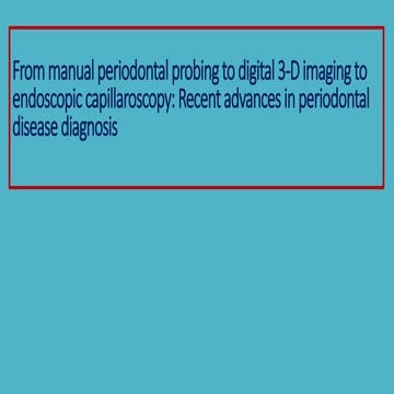 Periodontal probing and techniques | PPTX