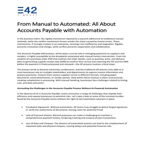 From Manual to Automated - All About Accounts Payable with Automation1.pdf | Computer Software ...