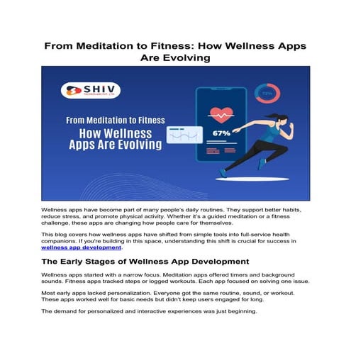 A Comprehensive Guide to Growing Trends in Wellness Apps | PDF