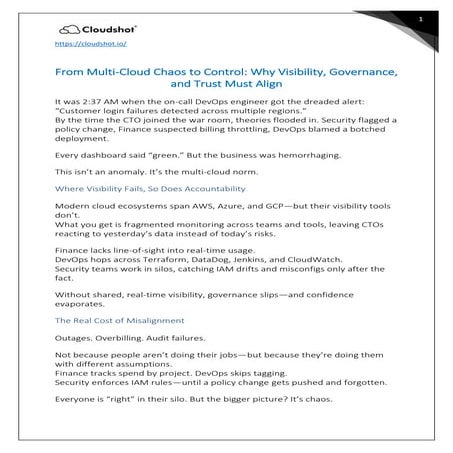 From Multi-Cloud Chaos to Control -Why Visibility Governance, and Trust ...