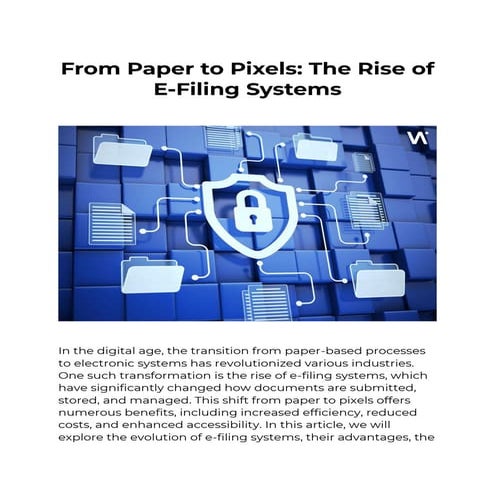 Benefits of E-Filing | PDF