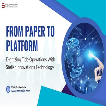From Paper To Platform: Digitizing Title Operations With Stellar ...