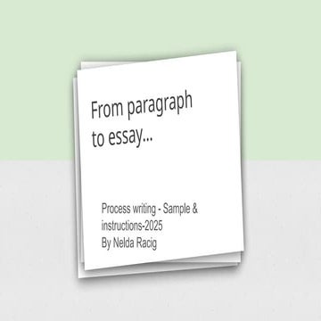 From paragraph to essay 1: guided steps. | PPTX