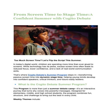 From Screen Time to Stage Time_A Confident Summer with Cogito Debate (1 ...